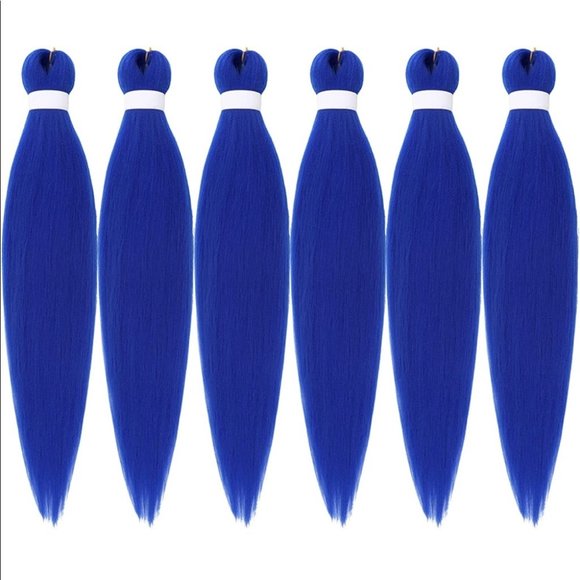 Hair | 6 Bundles Of Blue Pre Stretched Braiding Hair | Poshmark